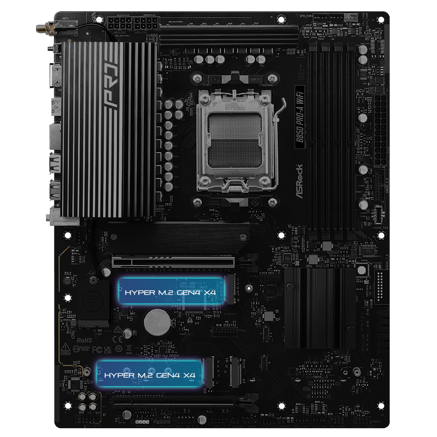 ASRock B850 PRO-A WIFI AM5 ATX Motherboard - Newegg.com ASRock B850 PRO-A WIFI AM5 ATX Motherboard - Newegg.com